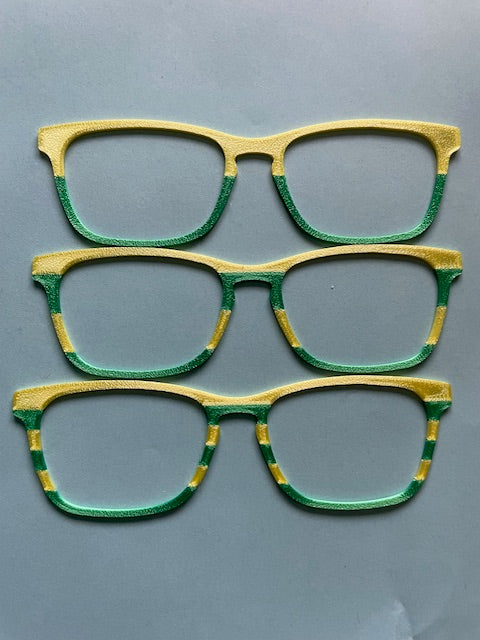 School Spirit Stripes - Team Colors Green and Yellow – Blank Toppers